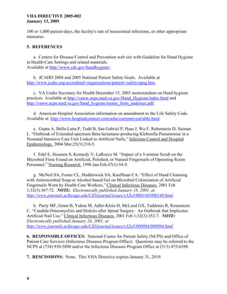 Hand Hygiene Directive: Veterans Health Administration Directive 2005 ...