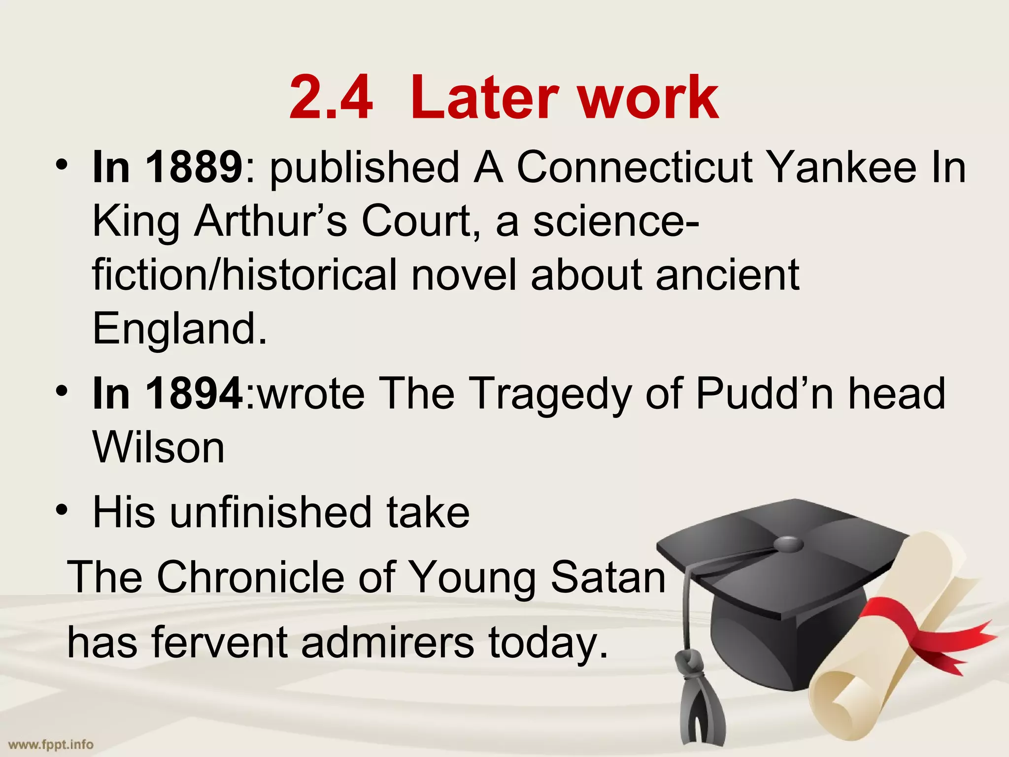 Mark Twain-The adventure of Tom Sawyer | PPT