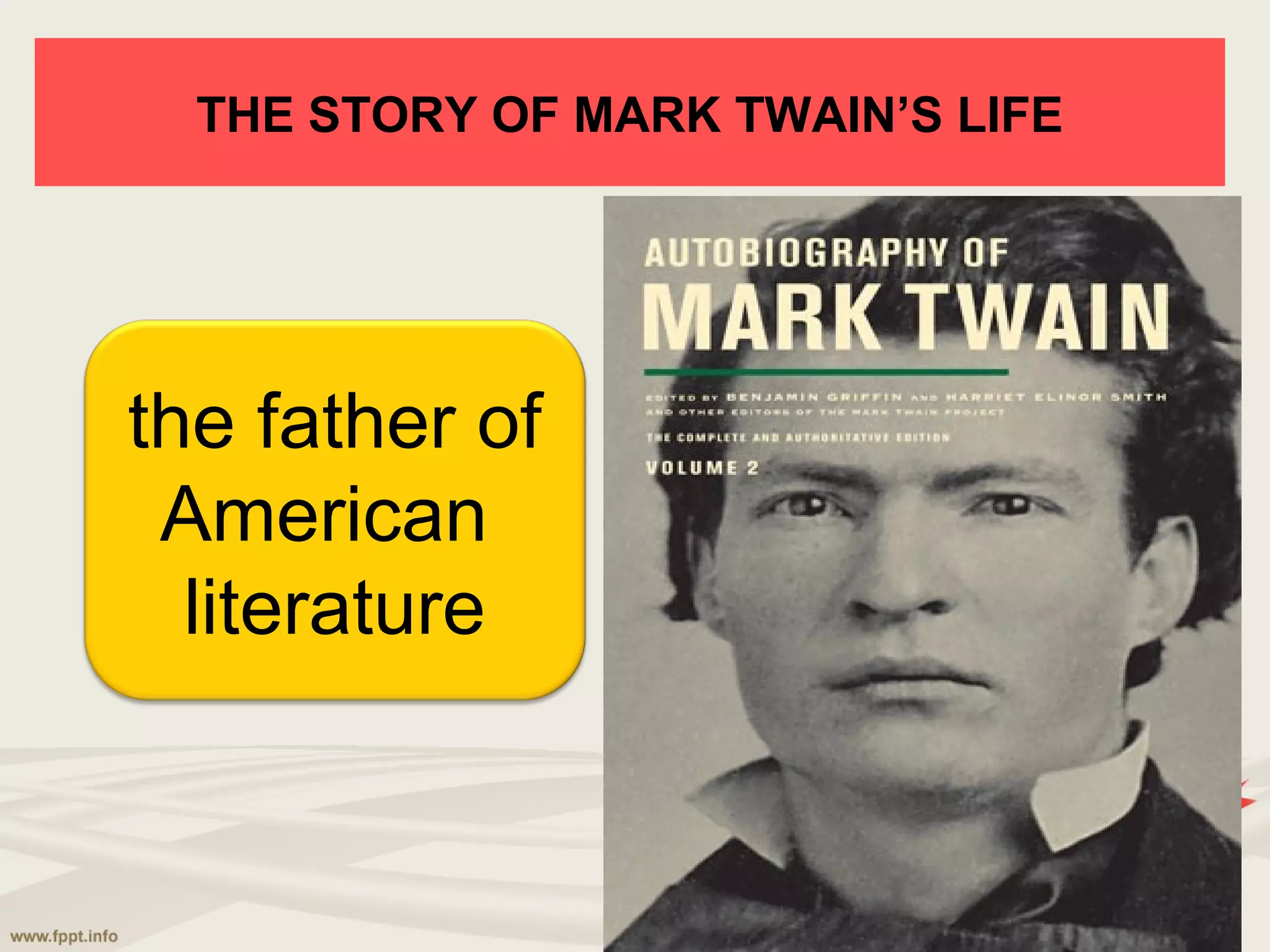 Mark Twain-The adventure of Tom Sawyer | PPT