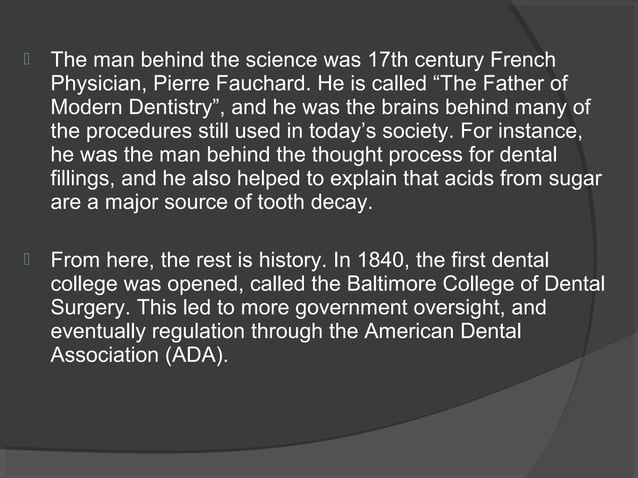 Introduction to Dentistry 1 | PPT | Dental Health | Diseases and Conditions