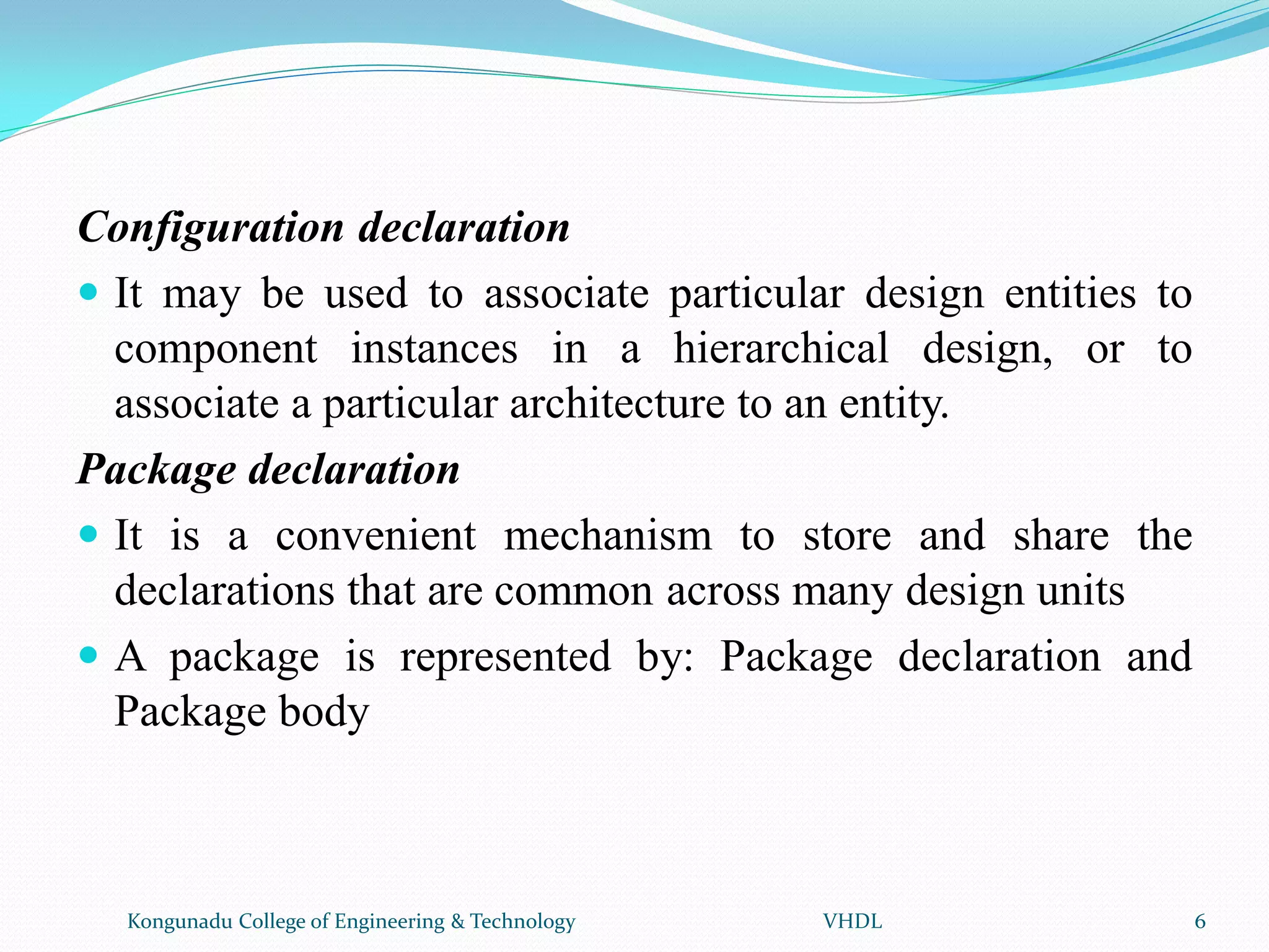 Vhdl Behavioral Programs Structure Of Vhdl Pdf