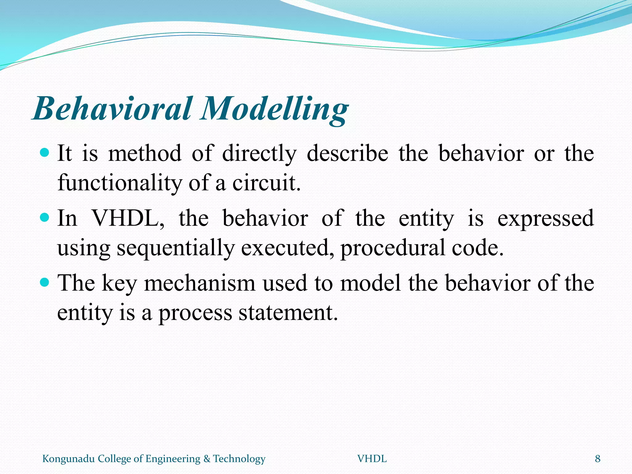 VHDL-Behavioral-Programs-Structure of VHDL | PDF