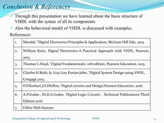 VHDL-Behavioral-Programs-Structure of VHDL | PDF