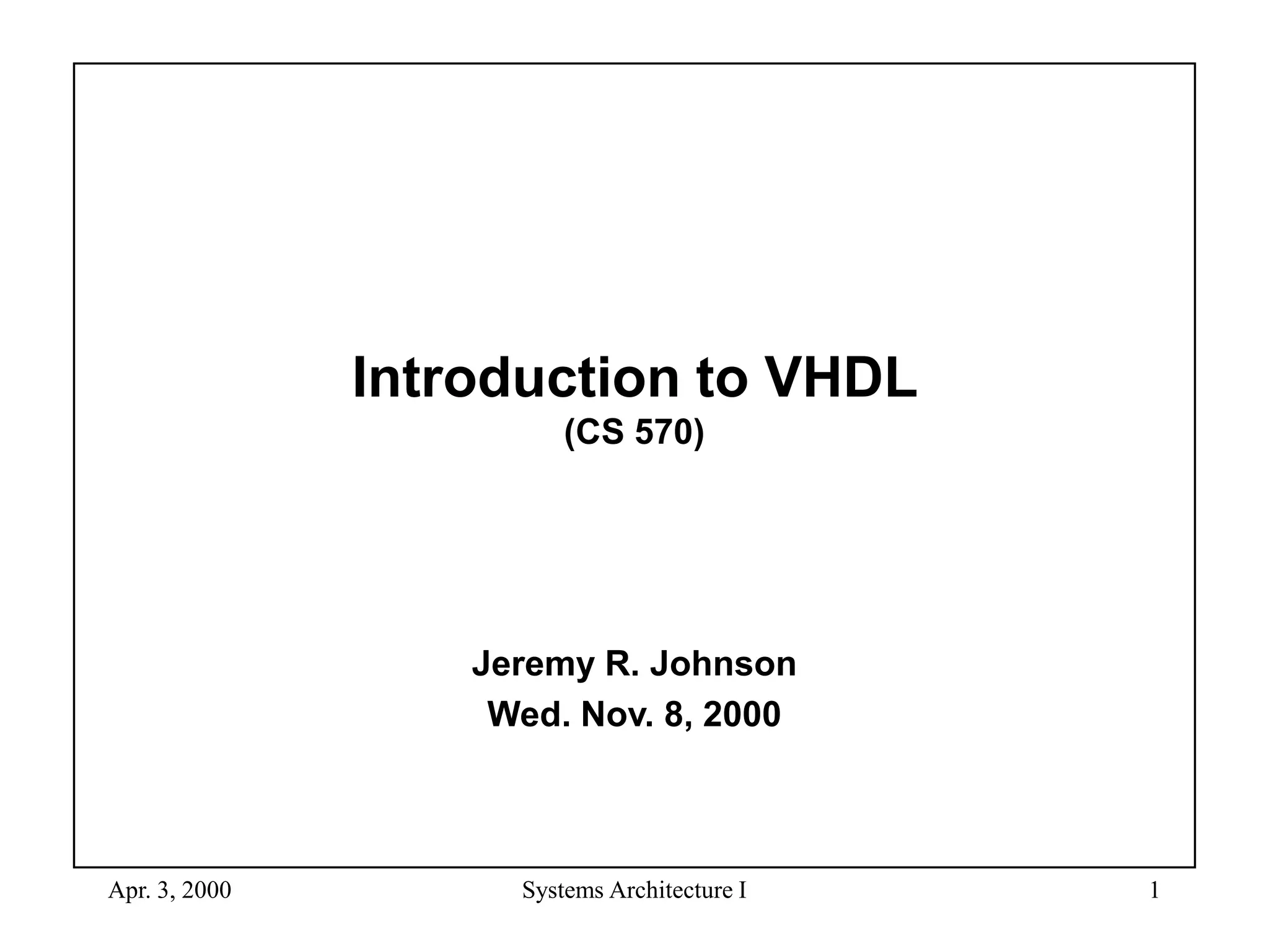 Vhdl Ppt Verilog Hardware Description Language Ppt