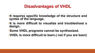 VHDL for beginners in Printed Circuit Board designing | PPT