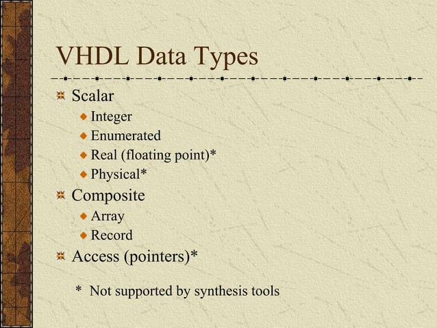 VHDL-Data-Types.ppt | Programming Languages | Computing