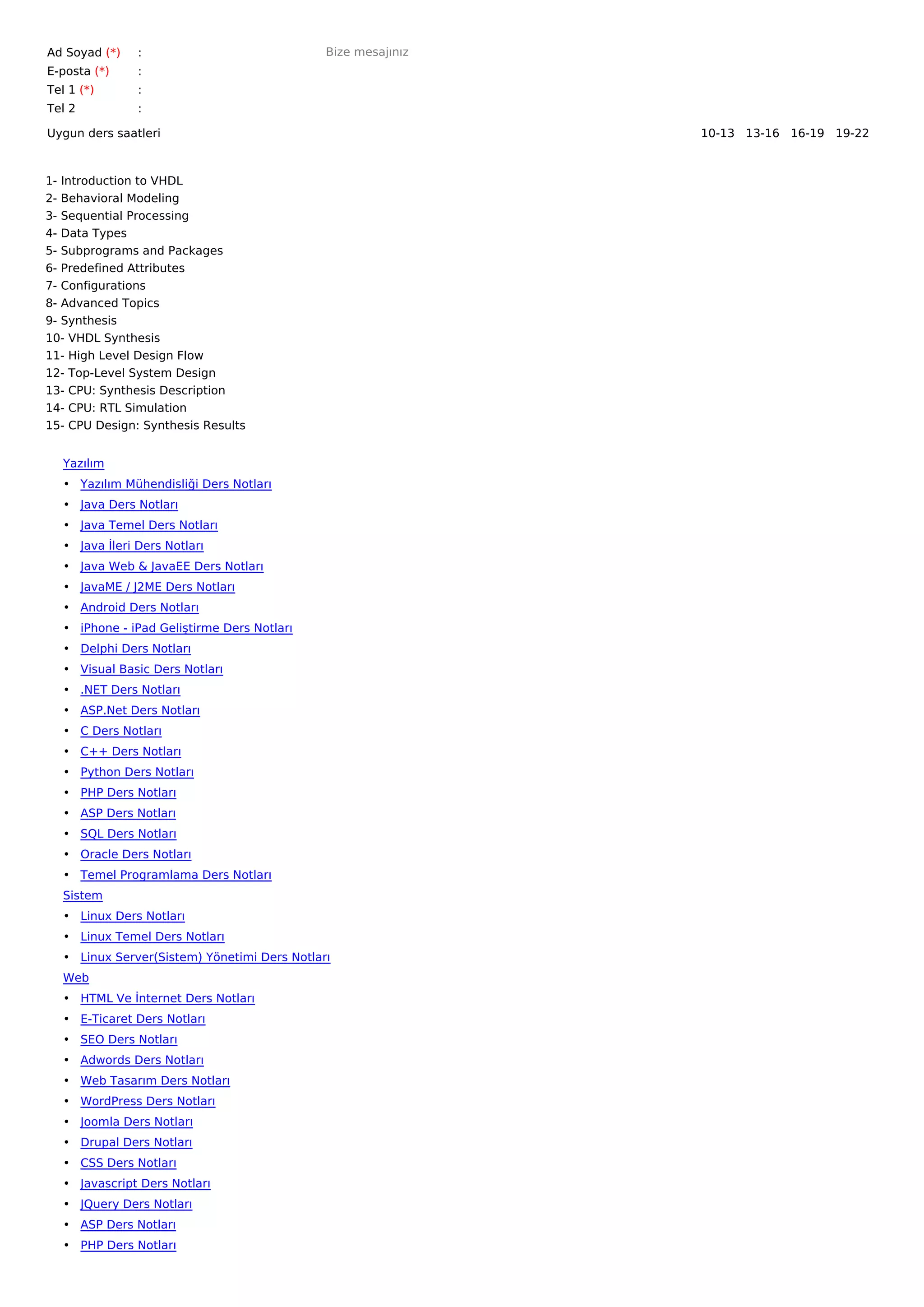 Vhdl ders-notlari | PDF