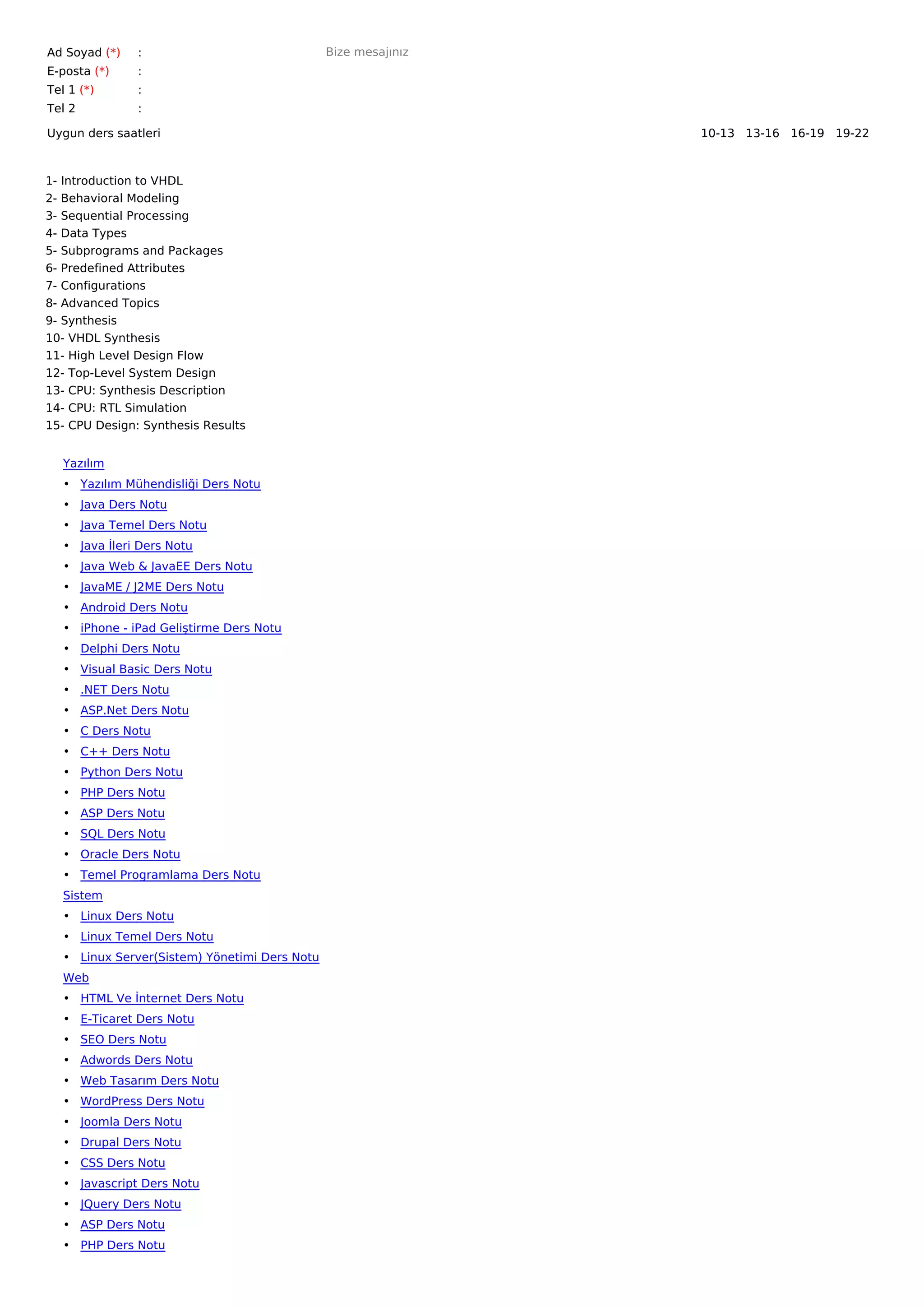 Vhdl ders-notu | PDF