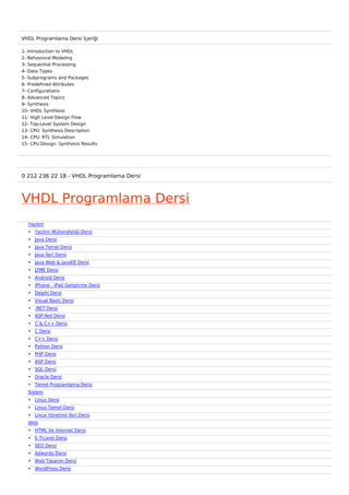 Vhdl dersi | PDF