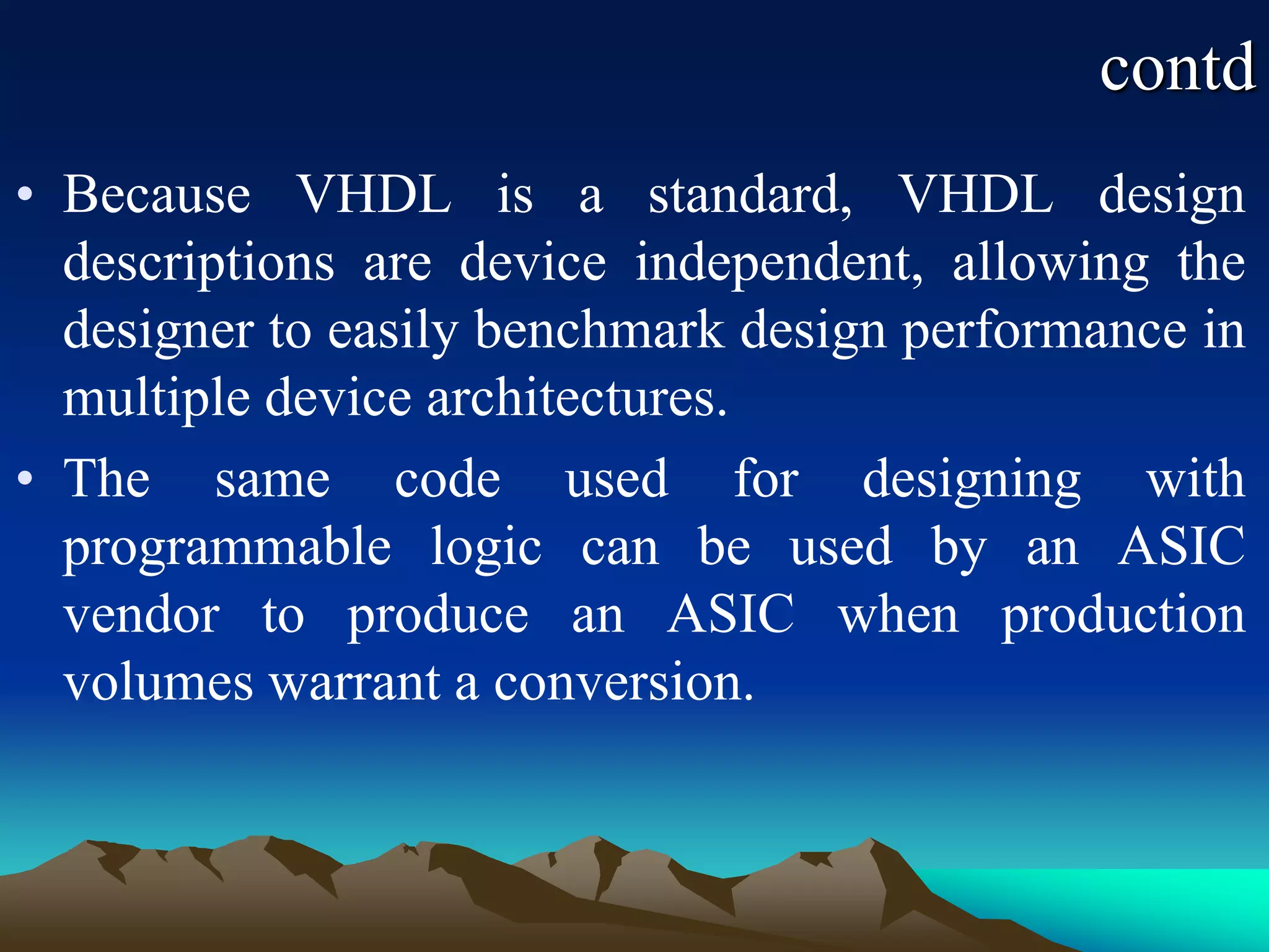 VHDL-PRESENTATION.ppt | Programming Languages | Computing