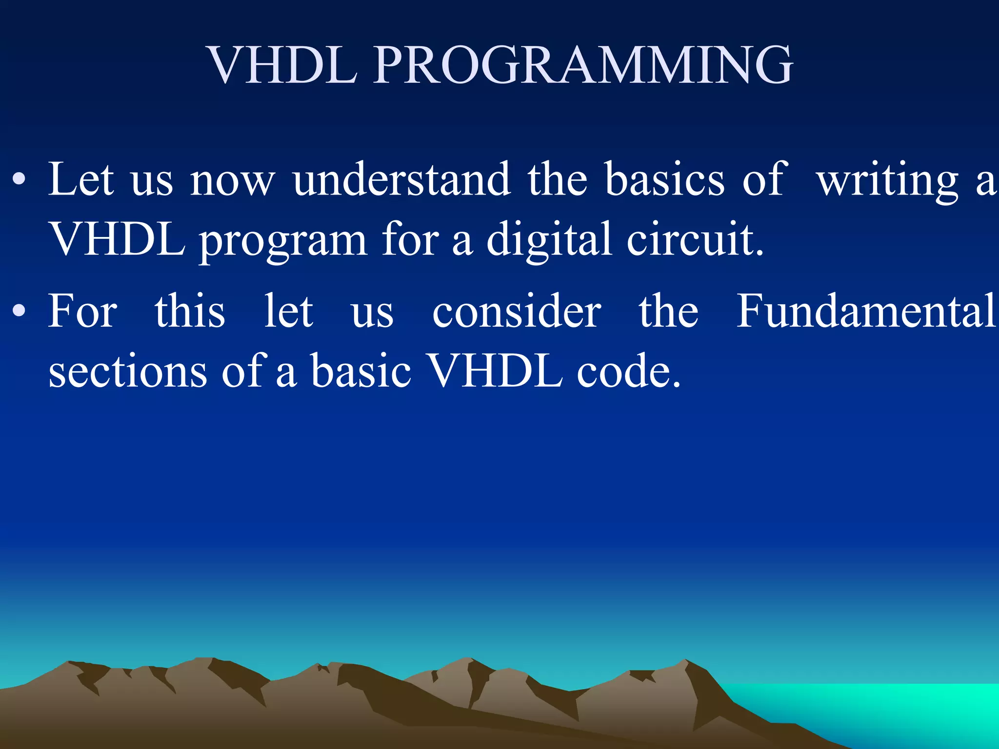 VHDL-PRESENTATION.ppt | Programming Languages | Computing