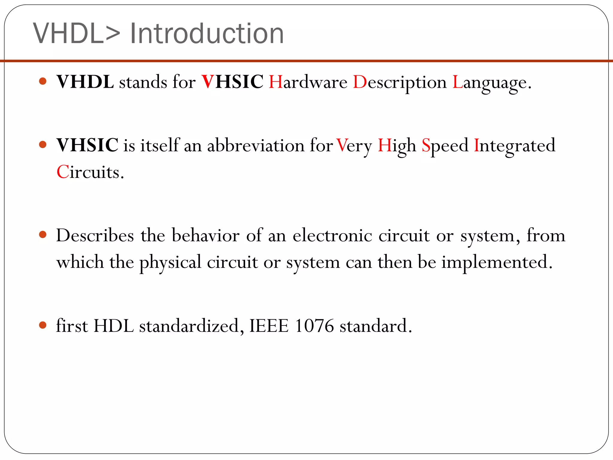 Vhdl 1 | PDF