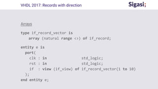 Vhdl 2017: new and noteworthy | PPT