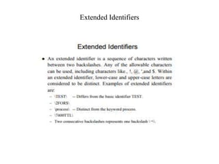 Vhdl identifiers,data types | PPT | Programming Languages | Computing