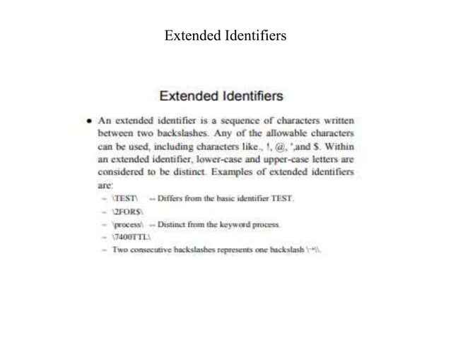 Vhdl Identifiers Data Types Ppt