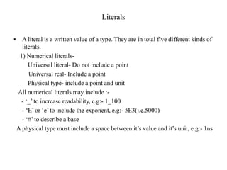 Vhdl identifiers,data types | PPT