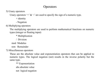 Vhdl identifiers,data types | PPT | Programming Languages | Computing