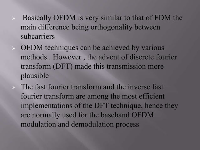 Vhdl implementation of ofdm transmitter | PPTX