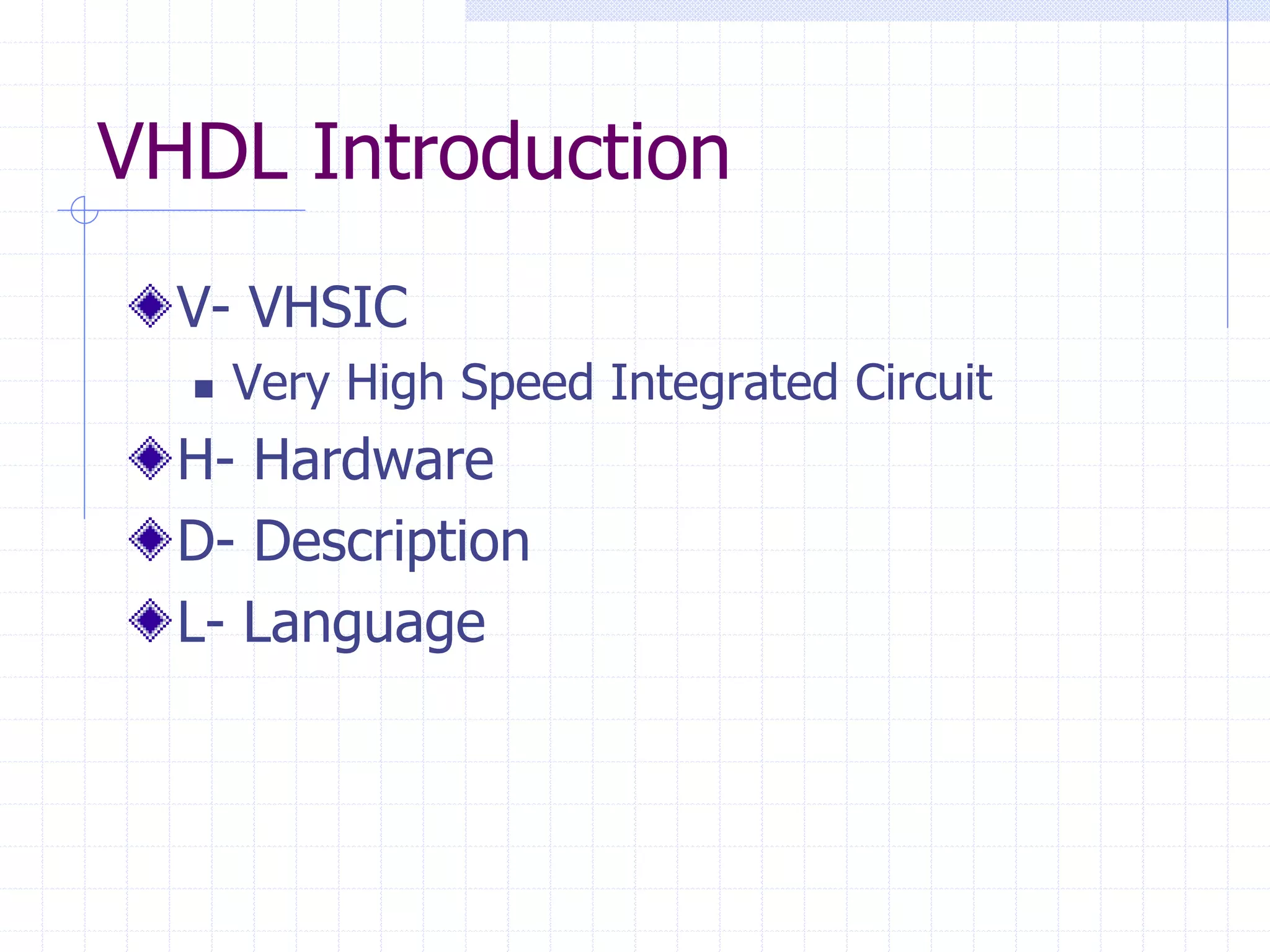 Vhdl introduction | PDF