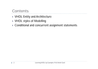 Learning vhdl by examples | PDF
