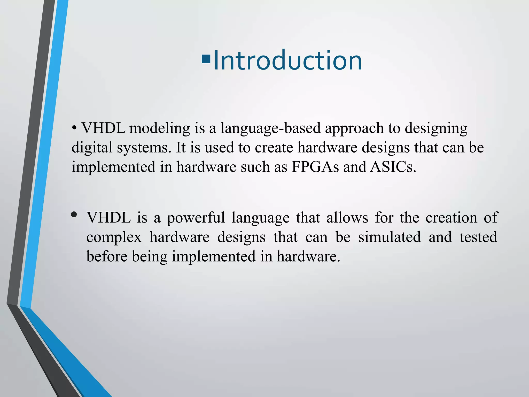Vhdl Modelingpptx Programming Languages Computing 4061