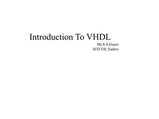Vhdl new | PPT