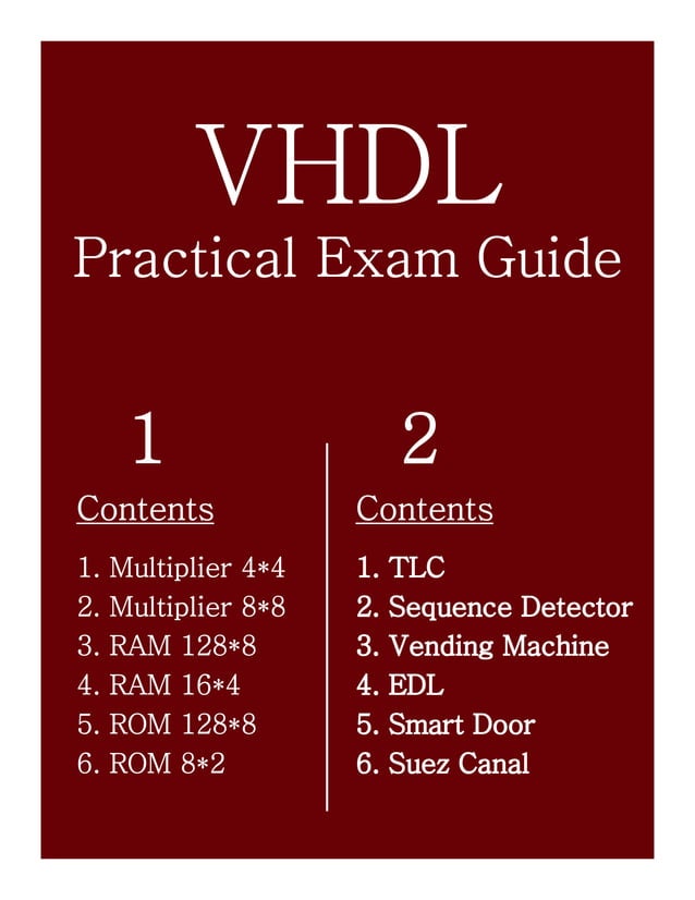 VHDL Practical Exam Guide | PDF