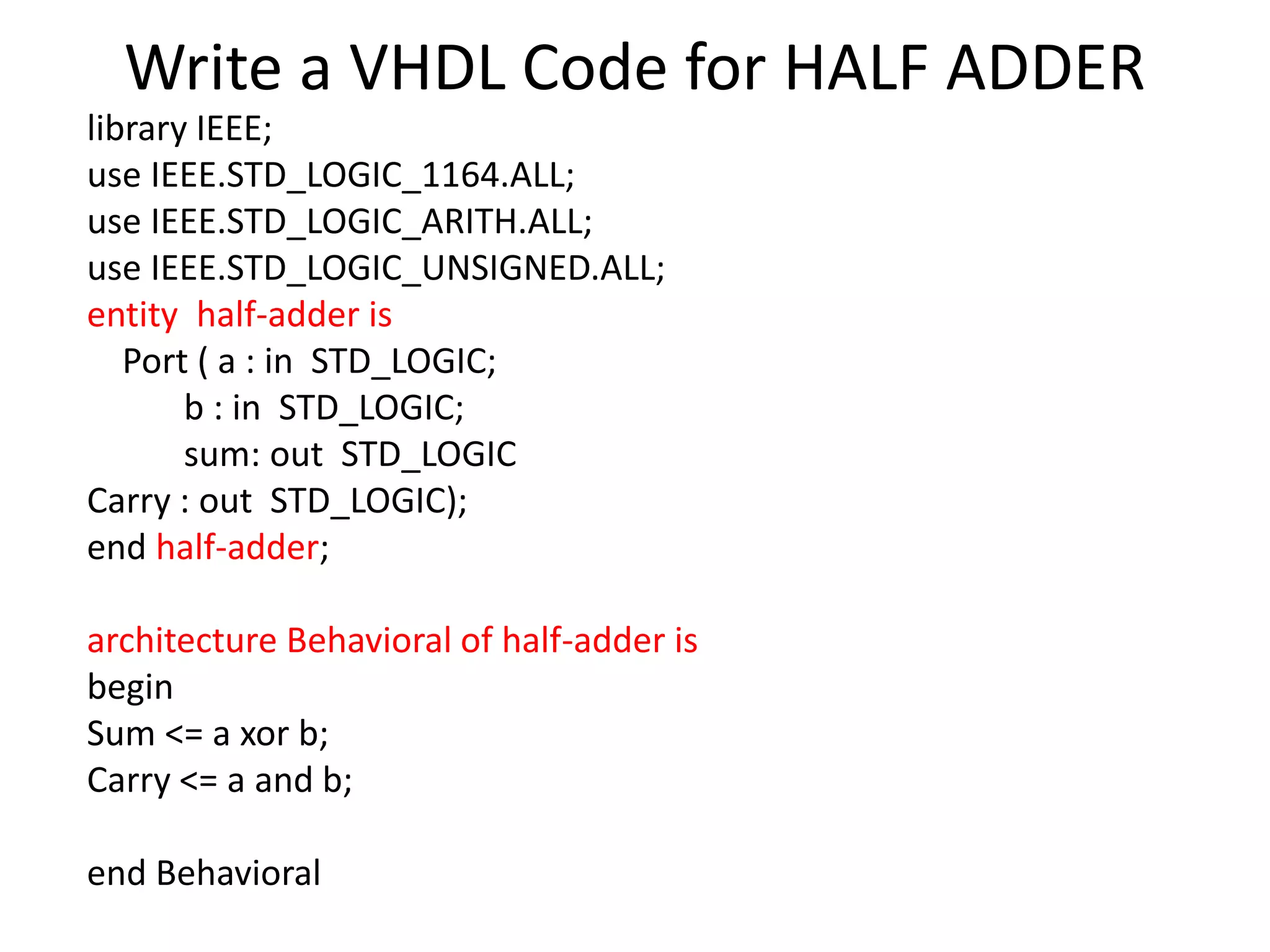 Vhdl programming | PPTX | Programming Languages | Computing Vhdl programming | PPTX | Programming Languages | Computing