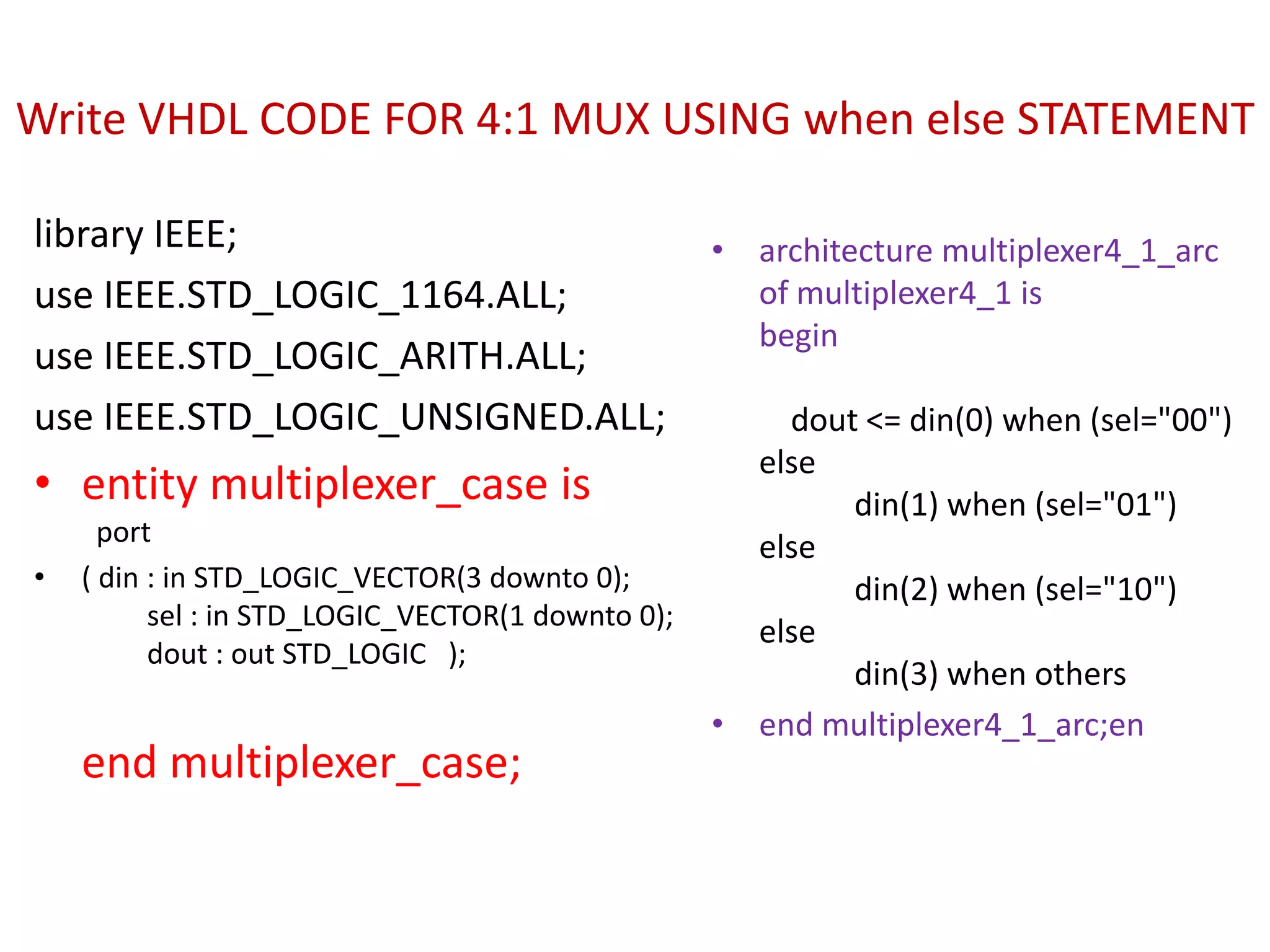 Vhdl programming | PPTX | Programming Languages | Computing Vhdl programming | PPTX | Programming Languages | Computing
