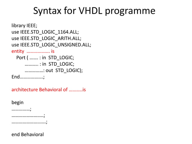 Vhdl programming | PPTX | Programming Languages | Computing Vhdl programming | PPTX | Programming Languages | Computing