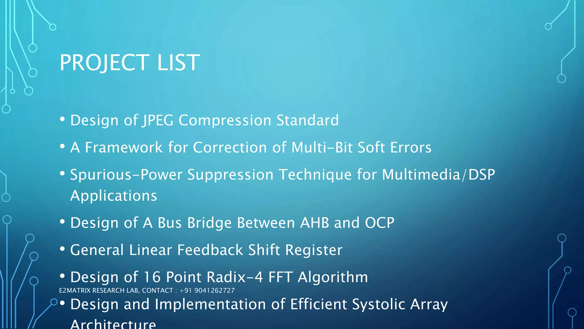 Vhdl Project List Verilog Projects Ppt