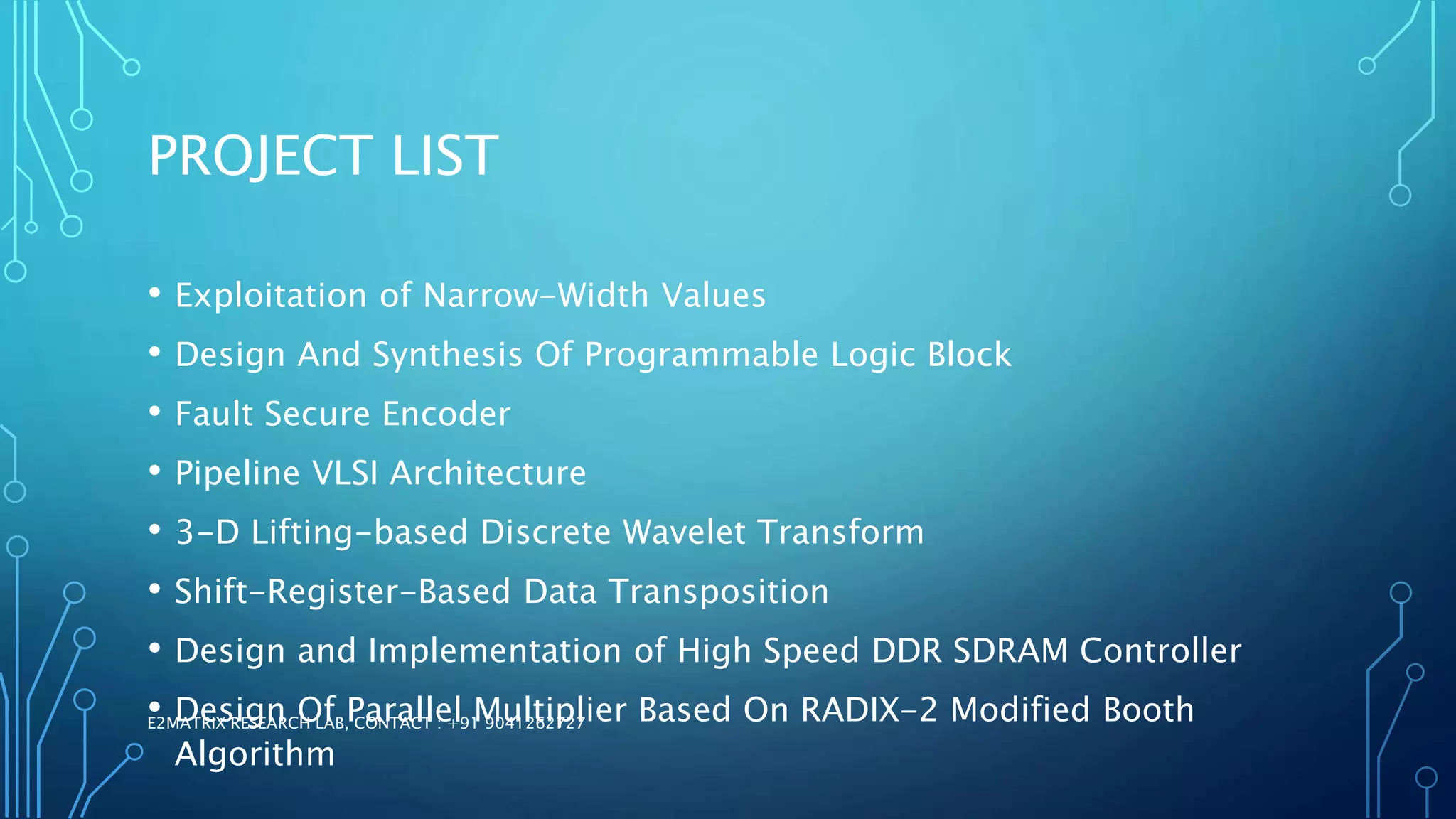 Vhdl Project List Verilog Projects Pptx Computer Software And Applications Computing