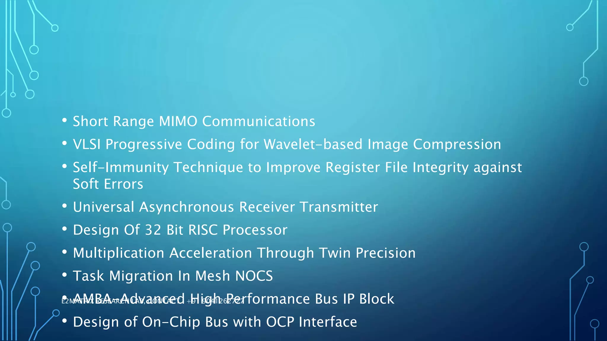 Vhdl Project List Verilog Projects Pptx Computer Software And Applications Computing