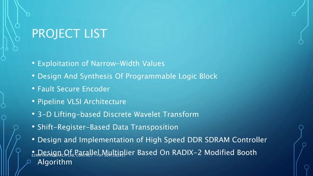 Vhdl Project List - Verilog Projects | PPT