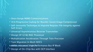 Vhdl Project List - Verilog Projects | PPTX | Computer Software and Applications | Computing