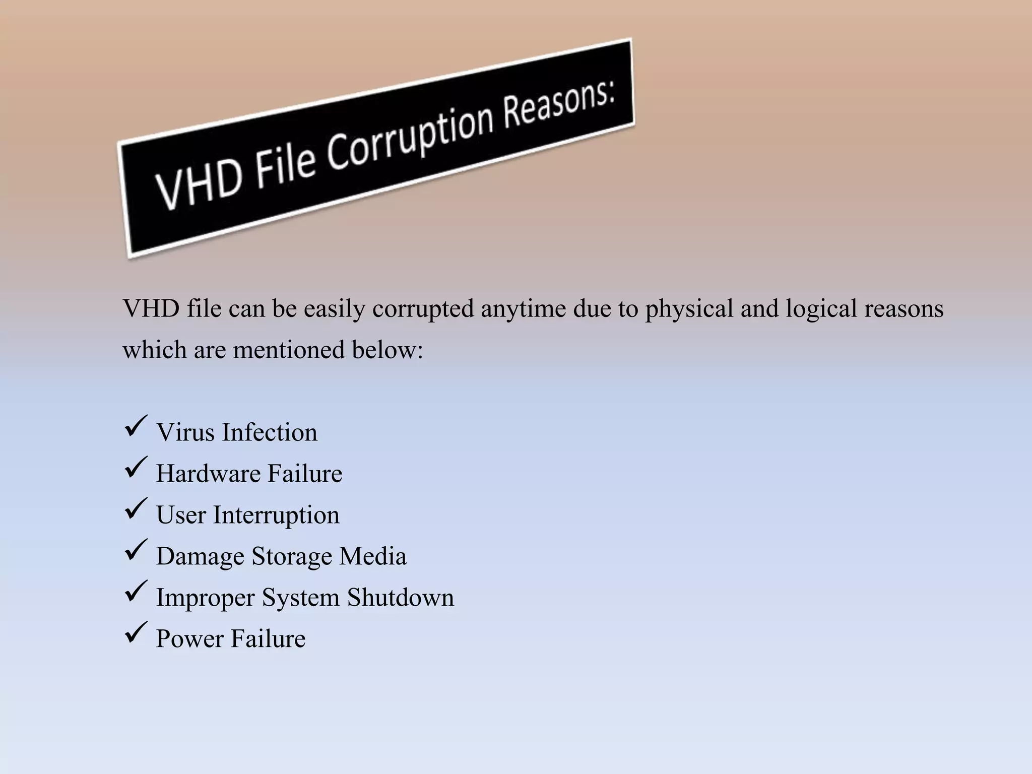 VHD Recovery Tool | PPSX