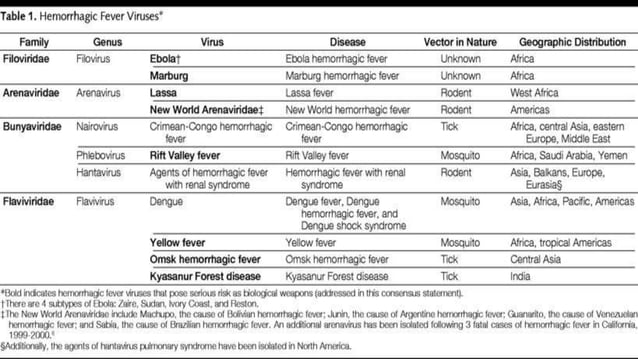 Viral Hemorrhagic Fevers | PPTX