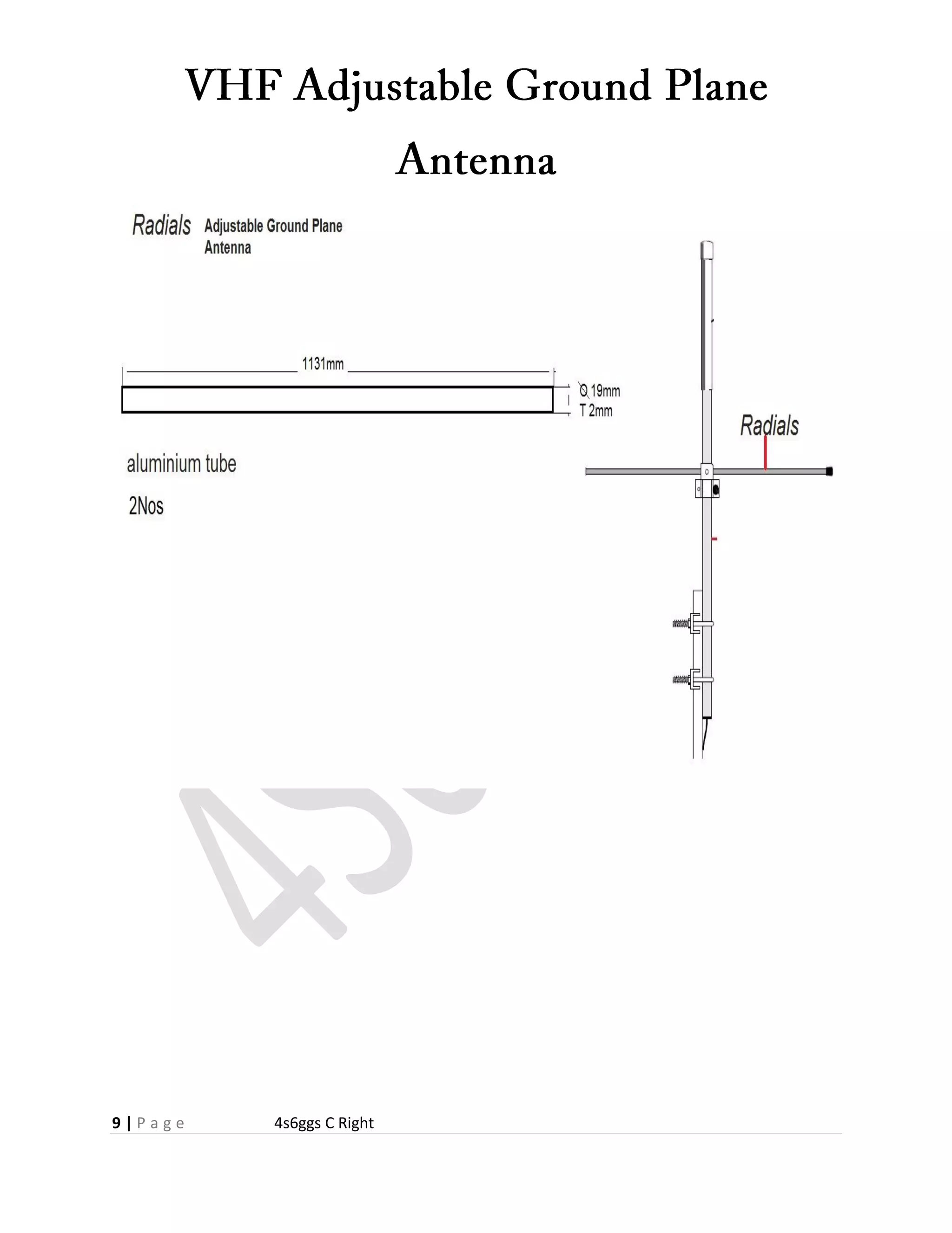 Adjustable Ground Plane Antenna | PDF