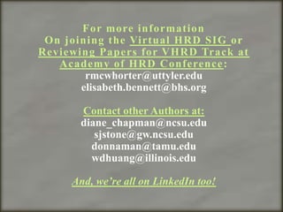 Exploring the Emergence of Virtual Human Resource Development | PPTX ...