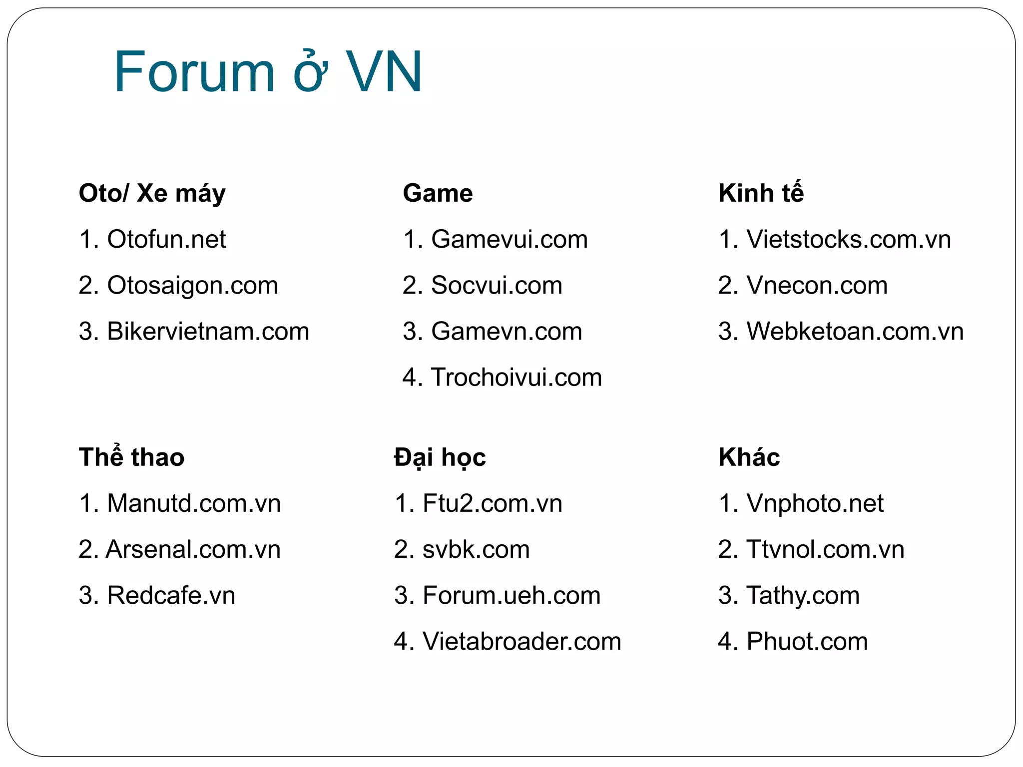 Những điều cơ bản về forum seeding | PPT