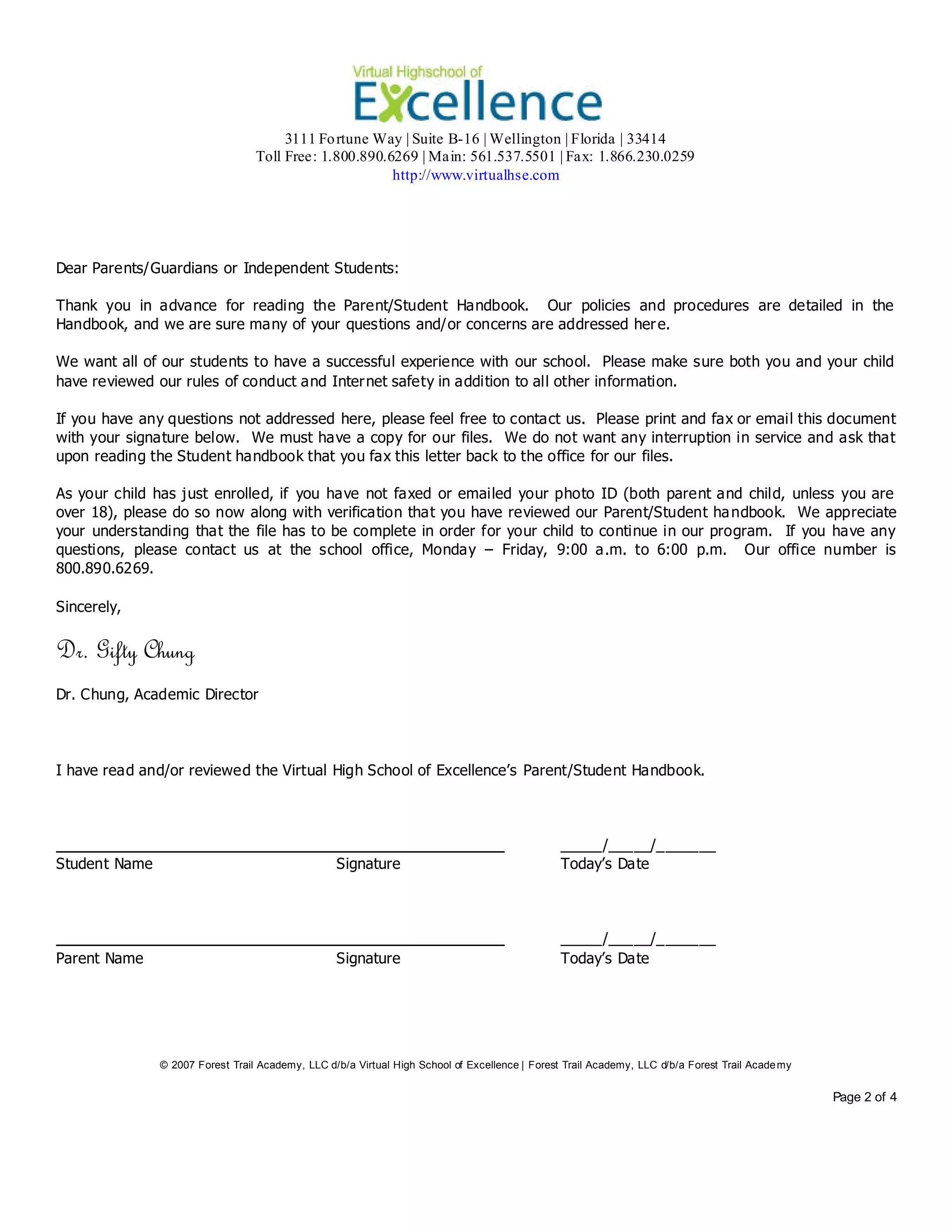 VIRTUAL HIGH SCHOOL OF EXCELLENCE APPLICATION FORM | PDF