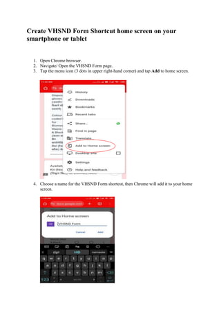 VHSND icon on Home screen in mobile ***** | DOCX