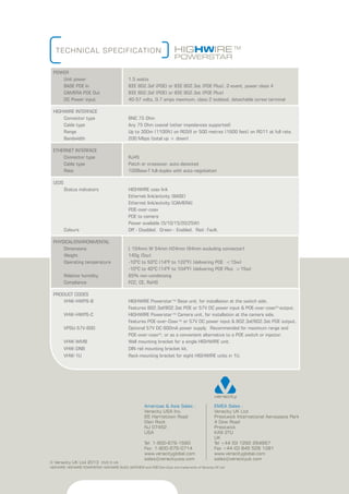 Veracity VHW-HWPS-B Data Sheet | PDF