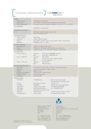 Veracity VHW-HWQ Data Sheet | PDF