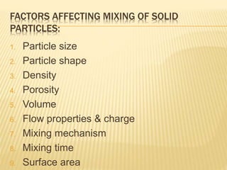 Pharmaceutical Mixing & Homogenization | PPTX