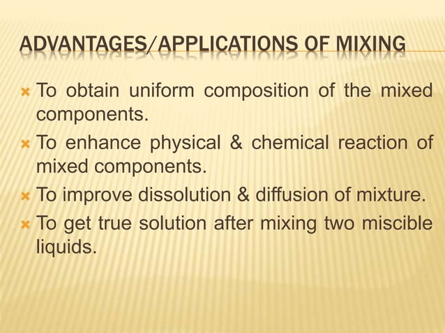 Pharmaceutical Mixing & Homogenization | PPTX