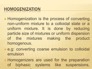 Pharmaceutical Mixing & Homogenization | PPTX