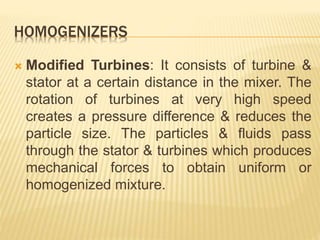 Pharmaceutical Mixing & Homogenization | PPTX