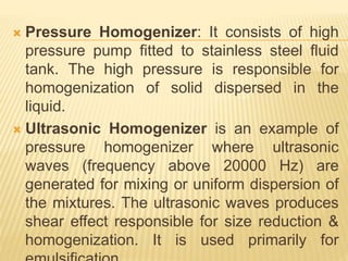 Pharmaceutical Mixing & Homogenization | PPTX