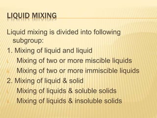 Pharmaceutical Mixing & Homogenization | PPTX